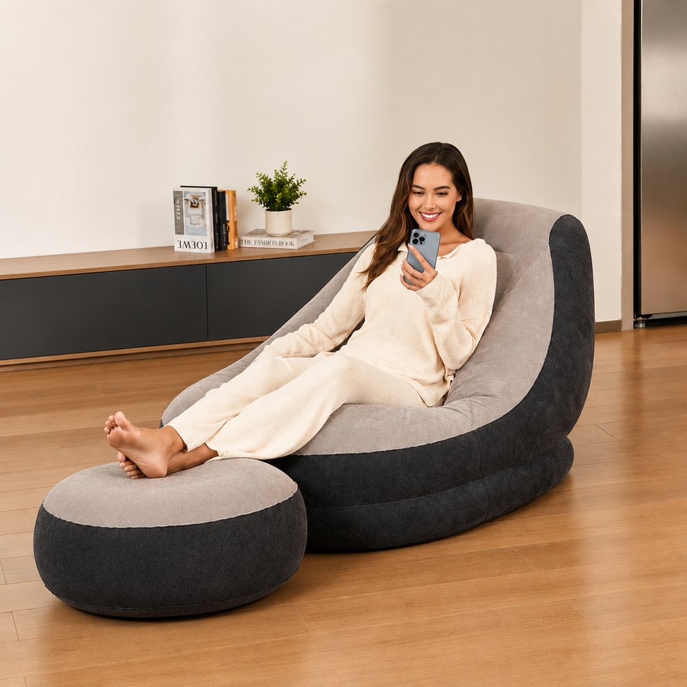 Inflatable Lounge Chair with Ottoman – Prexoshop KE