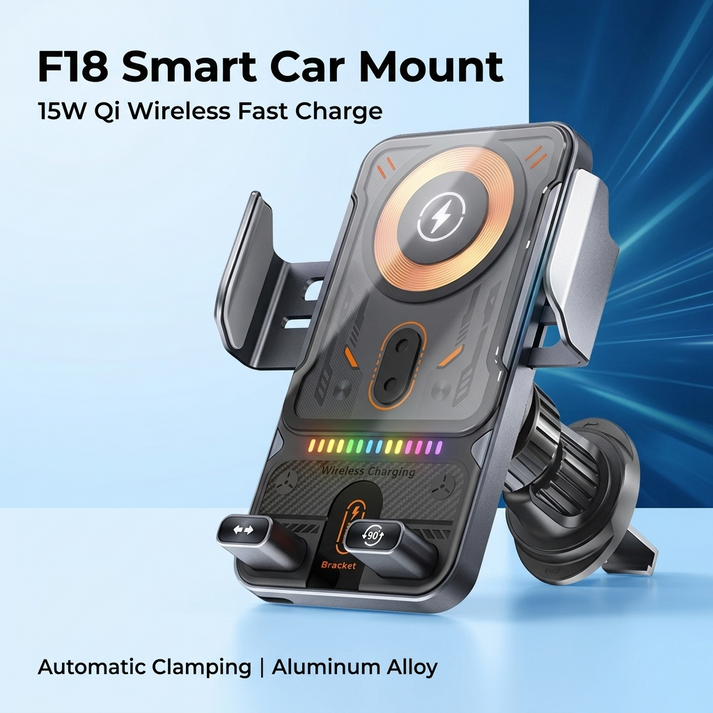 Auto-Clamping Car Phone Holder & Charger – Prexoshop KE